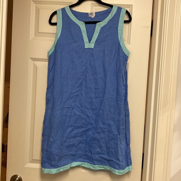 Sigrid Olsen | Dresses | Sigrid Olsen Blue Linen Shift Sundress | Poshmark